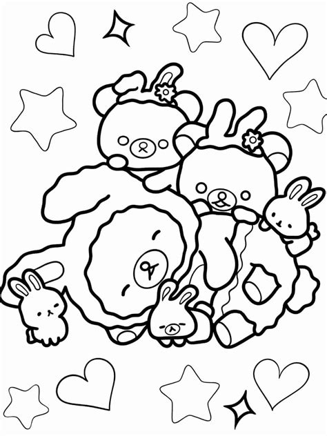 Rilakkuma Inko Sketch Coloring Page