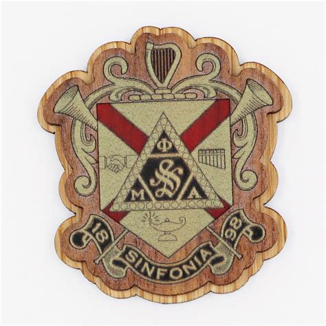 Phi Mu Alpha Large Wood Crest Greek Divine And More