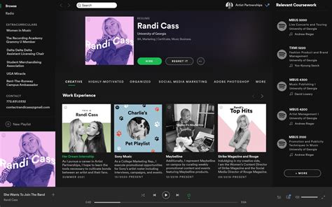Spotify Resume Template