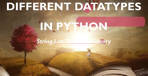 Different Datatypes In Python String List Tuple Dictionary Numeric