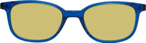 Navy Blue Classic Low Bridge Fit Rectangle Tinted Sunglasses With