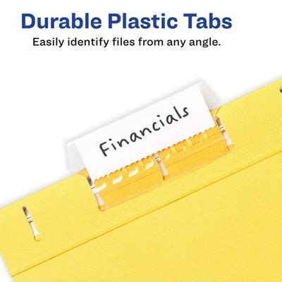 1pc Clear Plastic Hanging File Folder Tab Label Holder Ebay