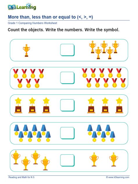 Grade 1 Symbols More Than Less Than C Removed Pdf