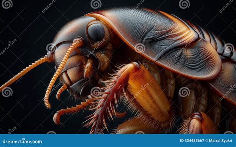 Close Up Of A Madagascar Hissing Cockroachâ€™s Exoskeleton Stock Illustration Illustration Of
