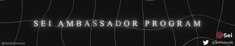 Sei Ambassador Program 🚢did You Want To See Something New In By Somnussss Medium