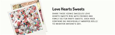 Swizzles Sweets Love Hearts 50 X Love Hearts Sweets Multipack Love Hearts Sweets Mini