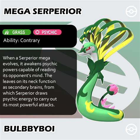 Bulbbyboi 🐍🪷mega Serperior🪷🐍 Pokemonlegendsza If We Get Snivy For A