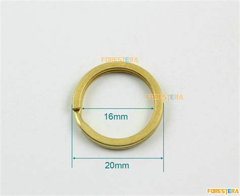 20 Pieces 20mm Solid Brass Split Key Ring Flat Bkring1 Etsy