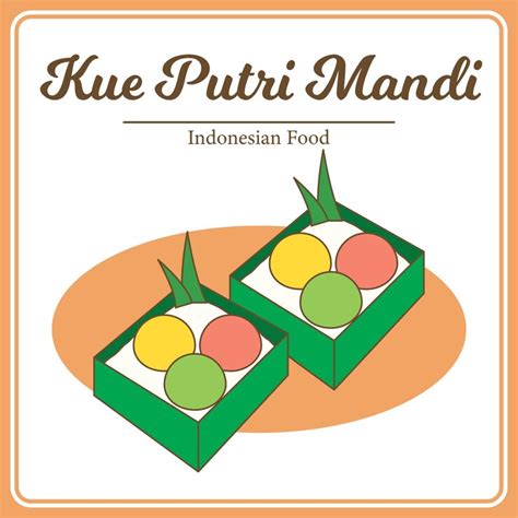 Premium Vector Delicious Traditional Indonesian Food Called Kue Putri Mandi