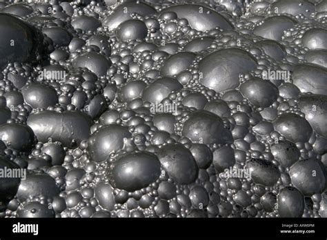 Close Up Of Bubbles In Gold Froth Flotation Tank For Separating Out Very Fine Free Gold And Gold