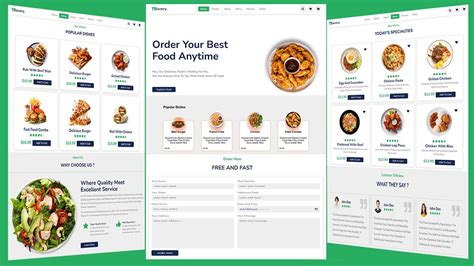 Create A Complete Responsive Food Restaurant Website Using Html