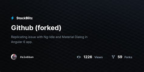 Github Forked Stackblitz