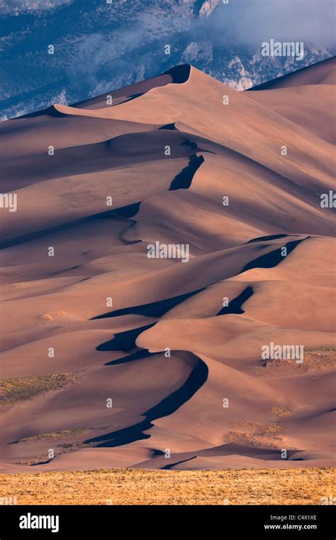 Great Sand Dune National Monument Park Colorado Us Vertical Panorama