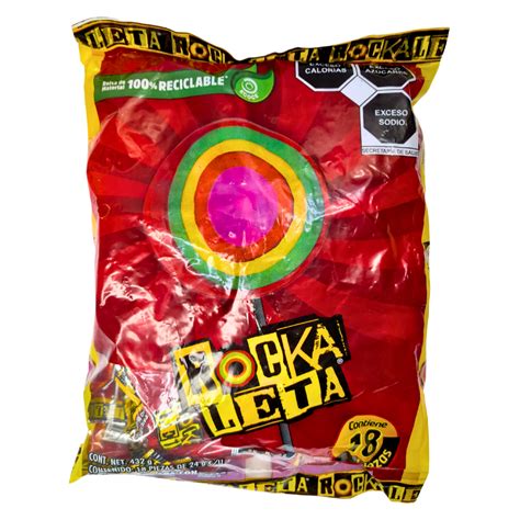 Paleta Rockaleta 18 Piezas Sonrics Dulcerías Y Abarroteras Vázquez