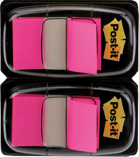 Post It Index Flags Dual Pack 25mm Pink 50 Flags X 2680 Bp2eu Office Products