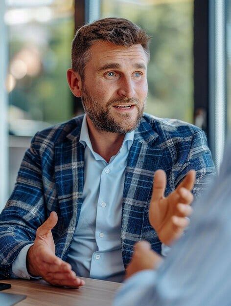 Russian Expert Entrepreneur Talking To Assistant Premium Ai Generated Image