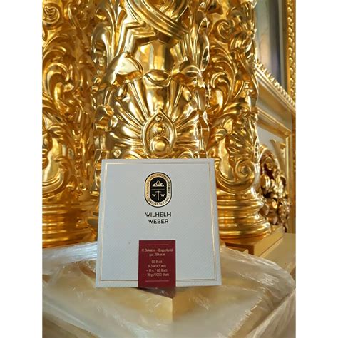 Сусальное золото 23К Wilhelm Weber, 2.5г, 91.5х91.5мм, 60л. (книжка ...