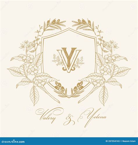 Fa Initial Wedding Monogram Logo Crest F And A Wedding Logo Design