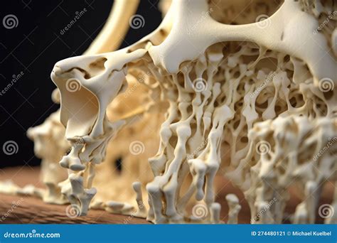 Magnified View Of Bone Structure Under The Microscope Royalty Free
