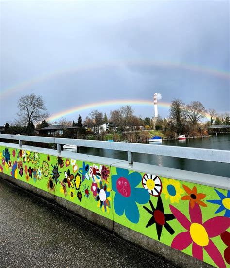 Double Rainbow On Bridge Editorial Photography Image Of Bridge 290860167