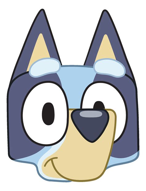 Sm477 Bluey Face Mask Mycardboardcutout