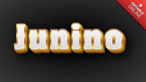 Junino Golden Texture 3d Text Effect Generator