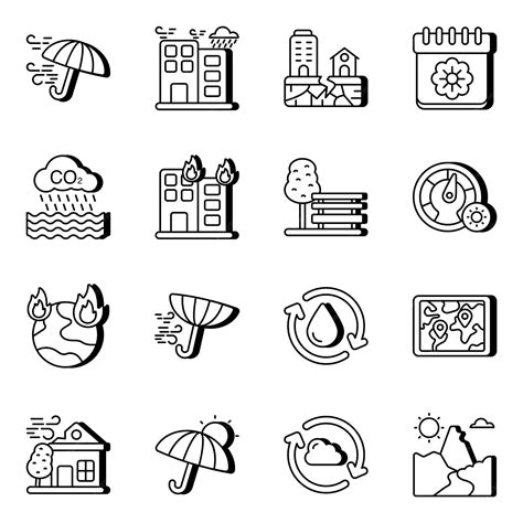 Premium Vector Pack Of Weather Prediction Linear Icons