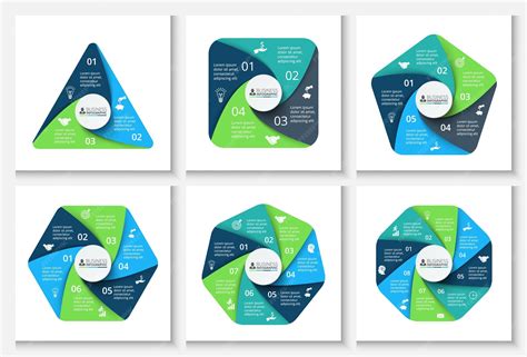 Premium Vector Vector Cycle Elements For Infographic With 3 4 5 6 7