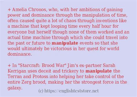 Example Sentences Of Manipulate Englishteststore Blog