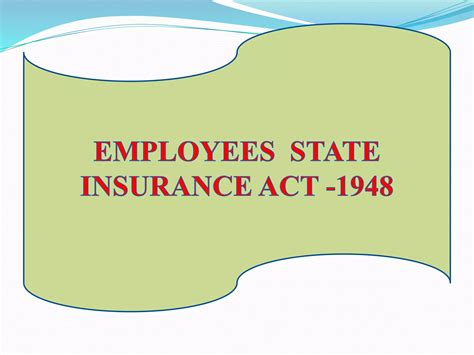 Esi Act 1948 Pptx