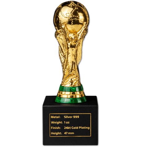 Official Fifa World Cup Trophy™ Replica 1 Oz Pure Silver Ag999 Gold