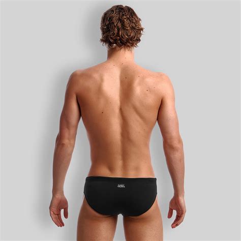Funky Trunks Classic Swim Briefs Still Black Mens Swimwear