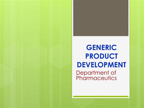 Ggeneric Product Development Approval Process Ppt