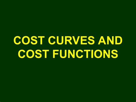 Microeconomics Cost Curves And Its Concepts Ppt