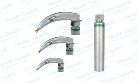 Fibre Optic Laryngoscope Set Macintosh With Led Bulb Narula Exports