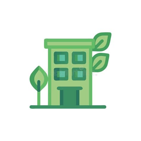 Icono Gráfico De Edificio Verde Innovador Foto De Archivo Ilustración