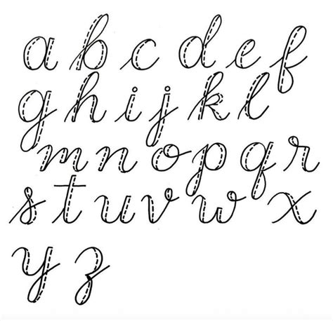 Cursive Calligraphy Alphabet