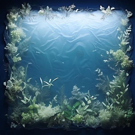 Elegant Background Glassine Paper Translucent And Blank Deep Blue Background Wi Creative Concept