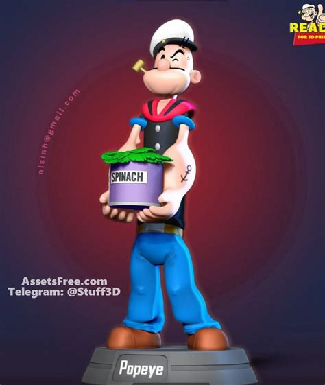 Nlsinh Popeye The Sailor 3d Print Model Download Free