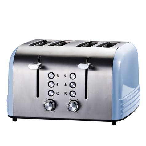 China Customized 4 Slice Toaster With 6 Bread Shade Setting Wide Slot Manufacturers Suppliers