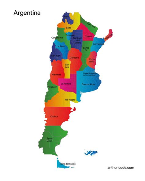 Mapa Político De La Argentina Para Colorear E Imprimir Pdf