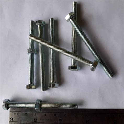 Jual M6x70 7 Cm Baut Mur Hexagon Putih Full Drat Bmp M6 X 70 Panjang