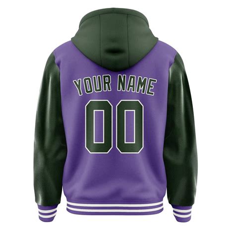 Custom Light Purple Dark Green Jacket Fanaticstyle
