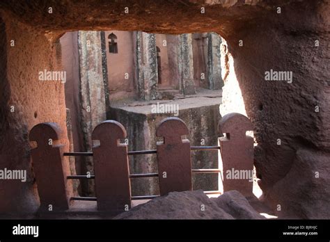 Africa Ethiopia Lalibela Interior Of Rock Hewn Church Of Bete Maryam