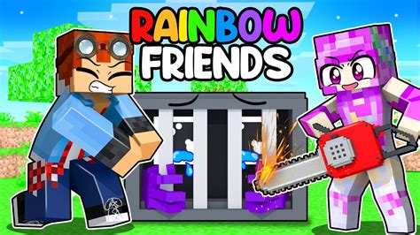 Rescuing Purple Roblox Rainbow Friend In Minecraft Youtube