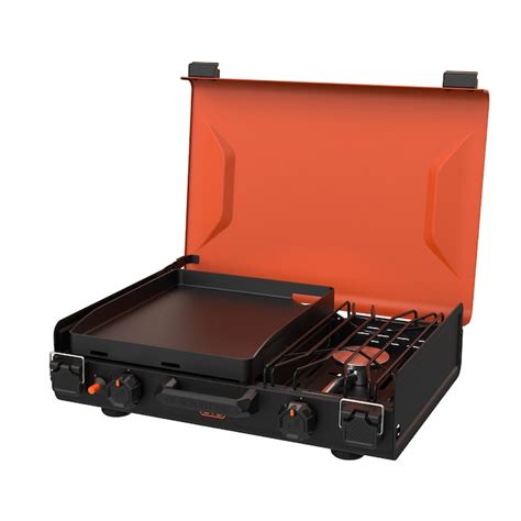 Blackstone 12 X 14 Camping Griddle With Side Burner 168 Sq In Orange