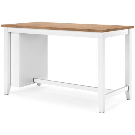 Gesthaven Counter Height Dining Table White And Natural Signature