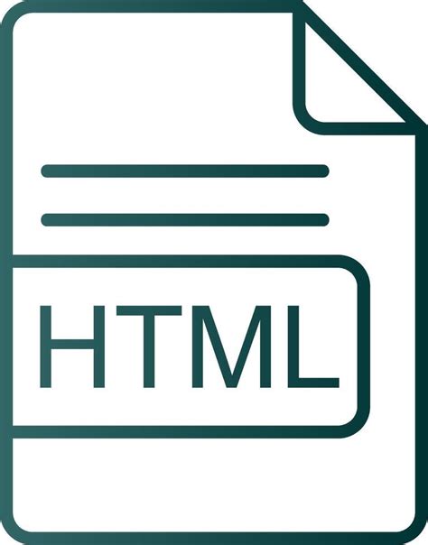 Html File Format Line Gradient Icon 43737165 Vector Art At Vecteezy