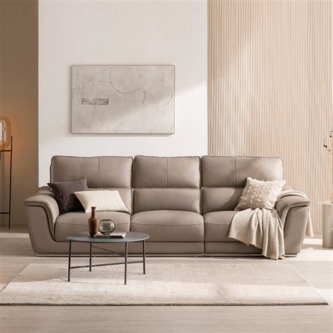 제임스 4인 가죽 소파