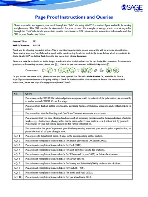 Pdf Page Proof Instructions And Queries